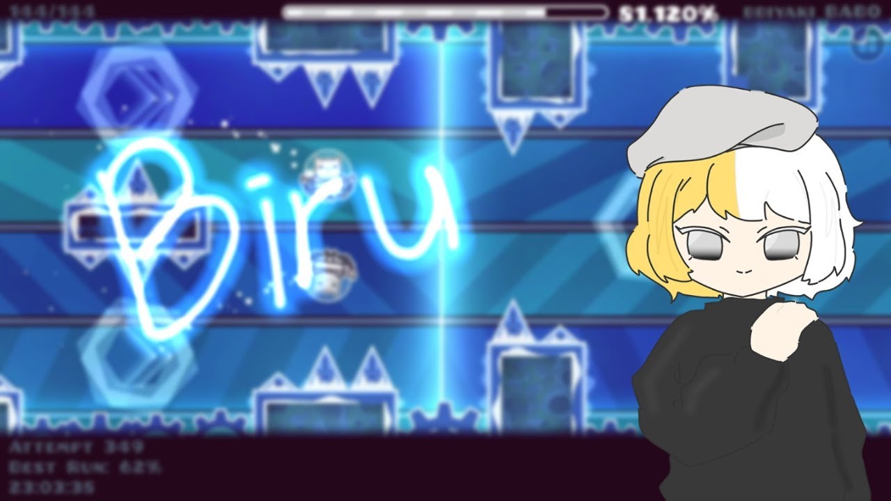 Biru 100% By JonathanGD | Geometry Dash [120Hz] - YouTube