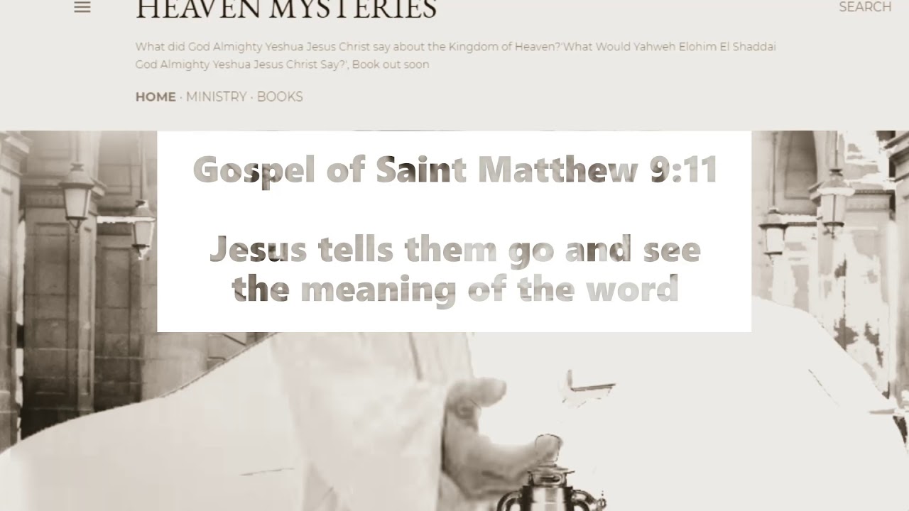Saint Matthew 9 11 sinners repentance - YouTube