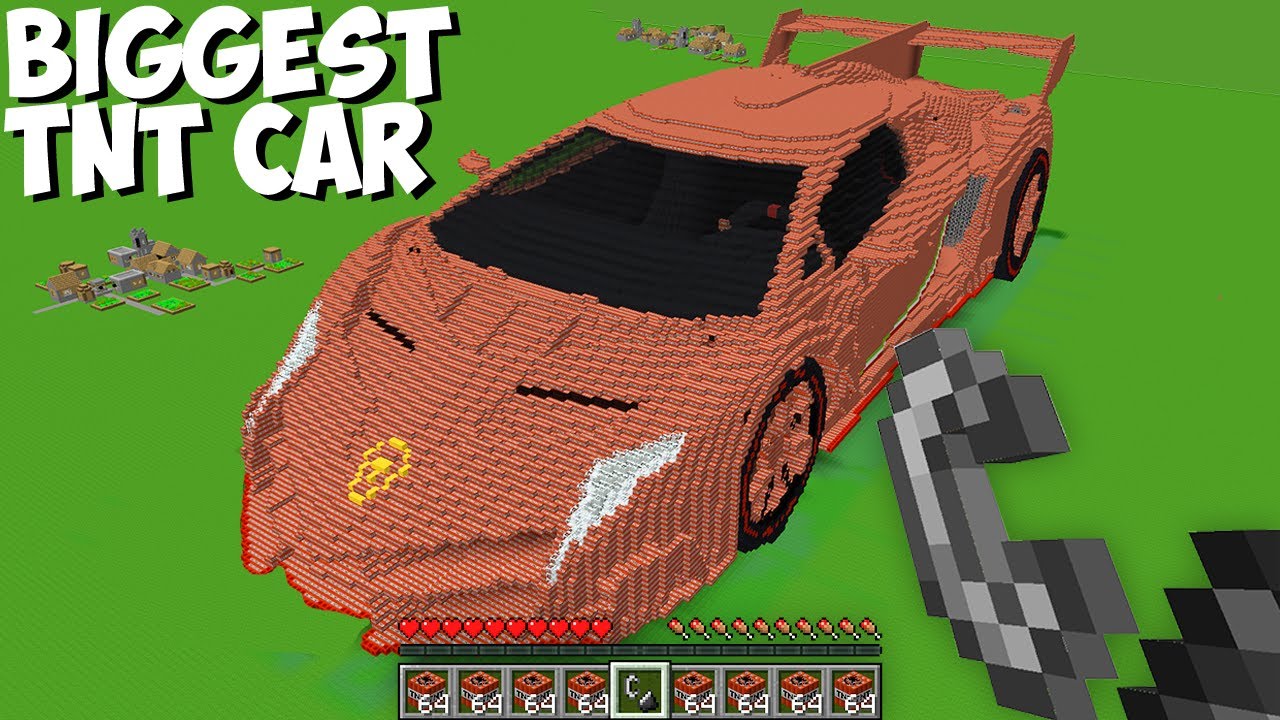 What if you LIGHT BIGGEST TNT SUPER CAR in Minecraft ? INCREDIBLY CAR ...