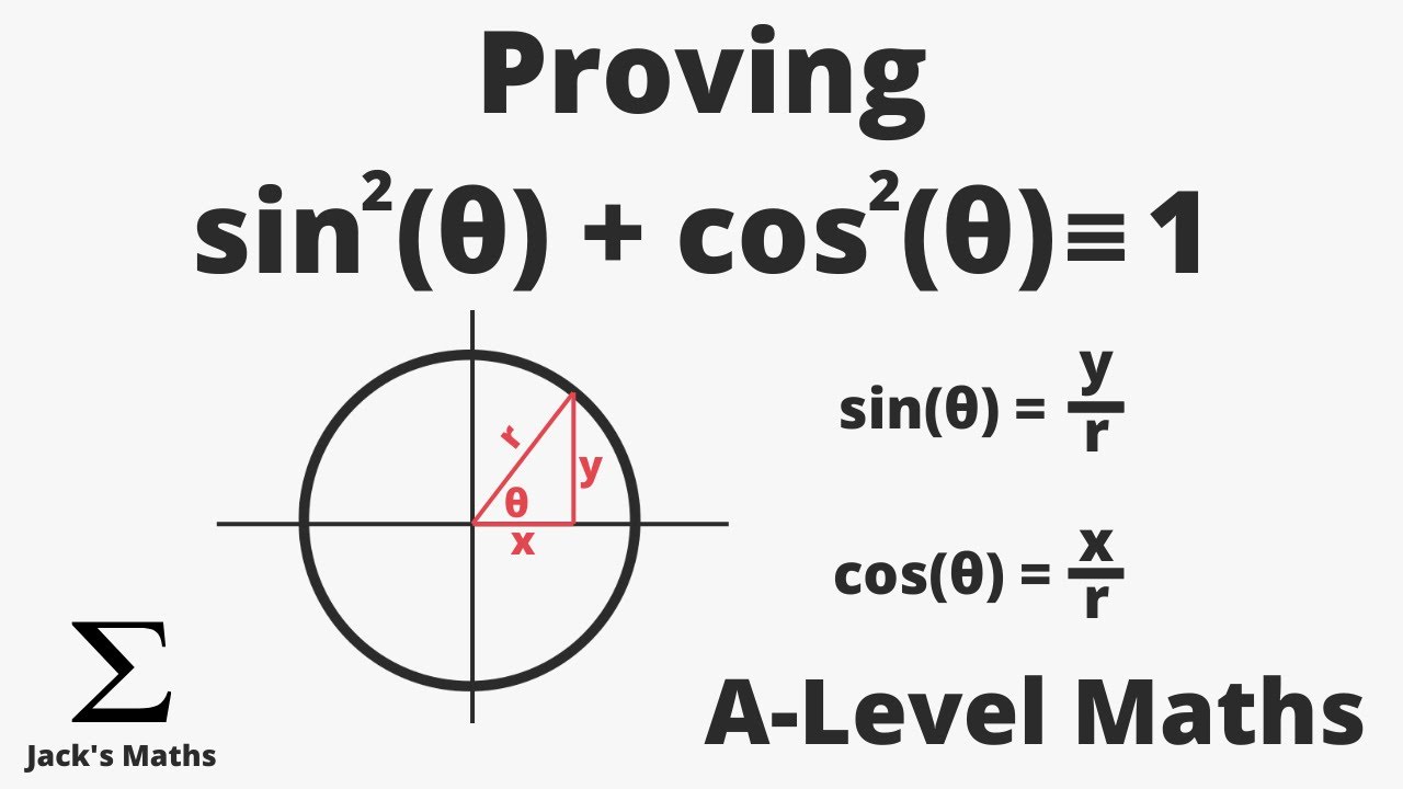 Proving Trig Identity Sin 2 x cos 2 x 1 A Level Maths YouTube Proving Trig Identity Sin 2 x cos 2 x 1 A Level Maths YouTube