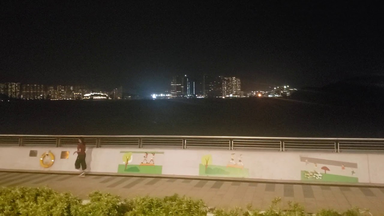 Seaside View at Night Beside my Building - YouTube