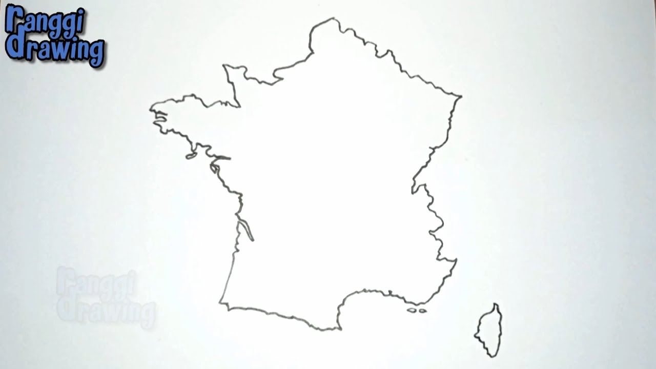 How to Draw Map of France - YouTube