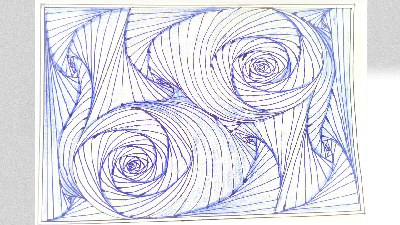 How to draw a Complex Zentangle Paradox / Zentangle Pattern for ...