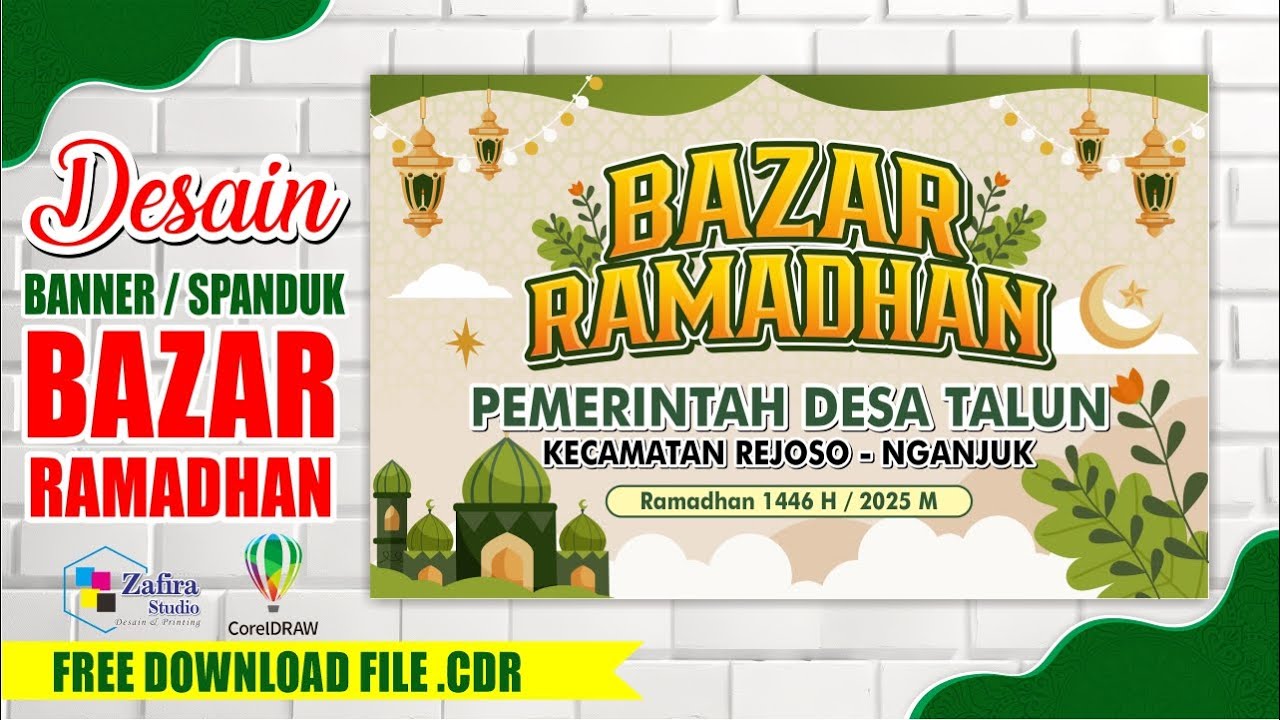 Free CDR - Desain Banner Bazar Ramadhan 1446 H / 2025 M - Zafira Studio ...