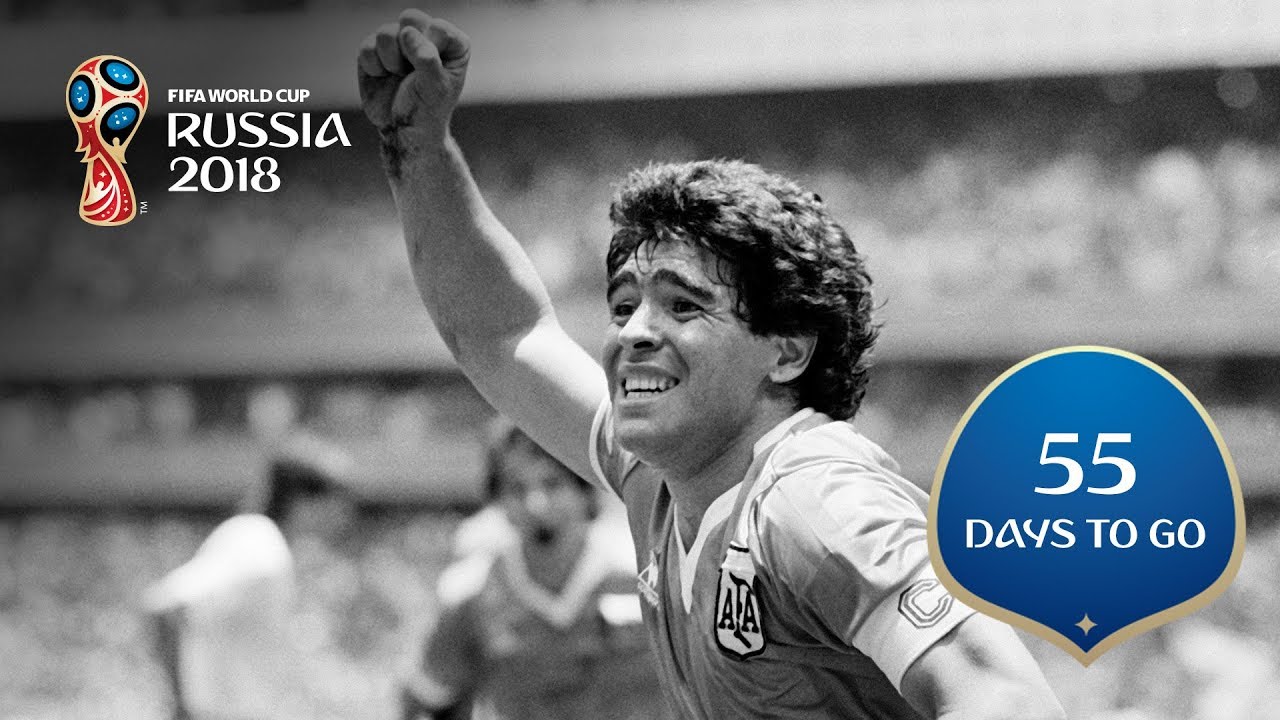 55 DAYS TO GO! Maradona's moment of magic - YouTube