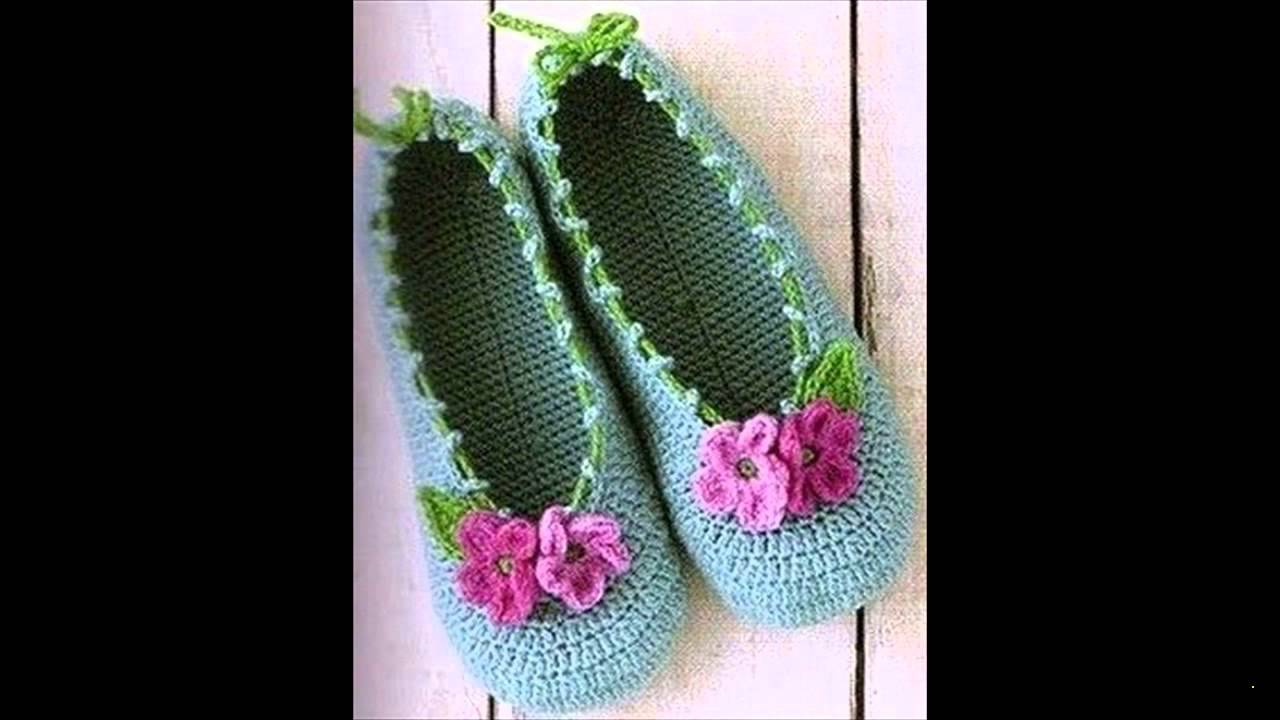 crochet slippers tutorial - YouTube