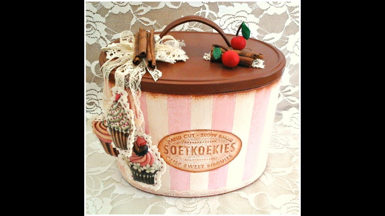 DIY COMO DECORAR UNA LATA DE BISCUITS !!! - YouTube