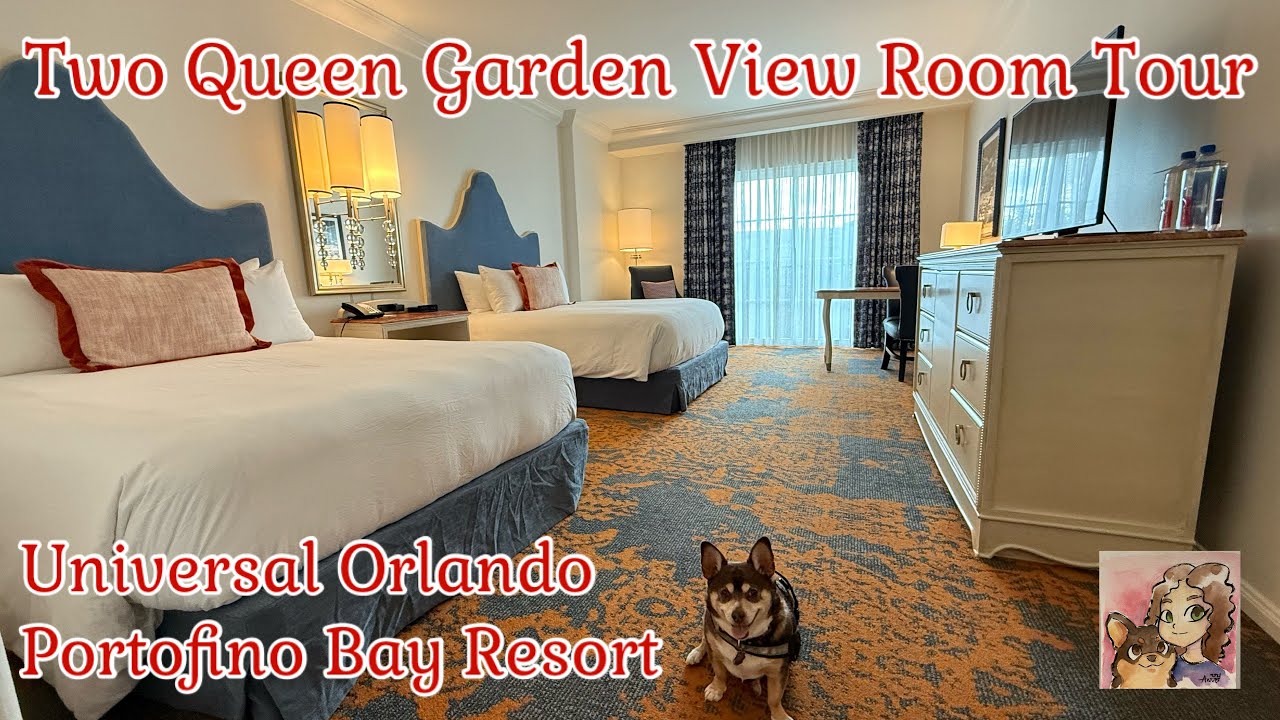 Portofino Bay Resort at Universal Orlando | Garden View Room Tour ...