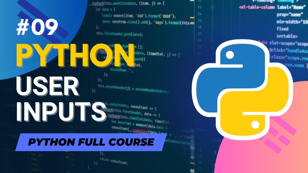 User Inputs In Python Python Full Course In Hindiurdu Tutorial 9 3011
