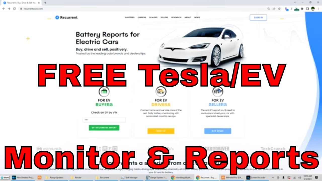 Tesla Monitoring with RECURRENT Auto, You Need This! FREE! - YouTube