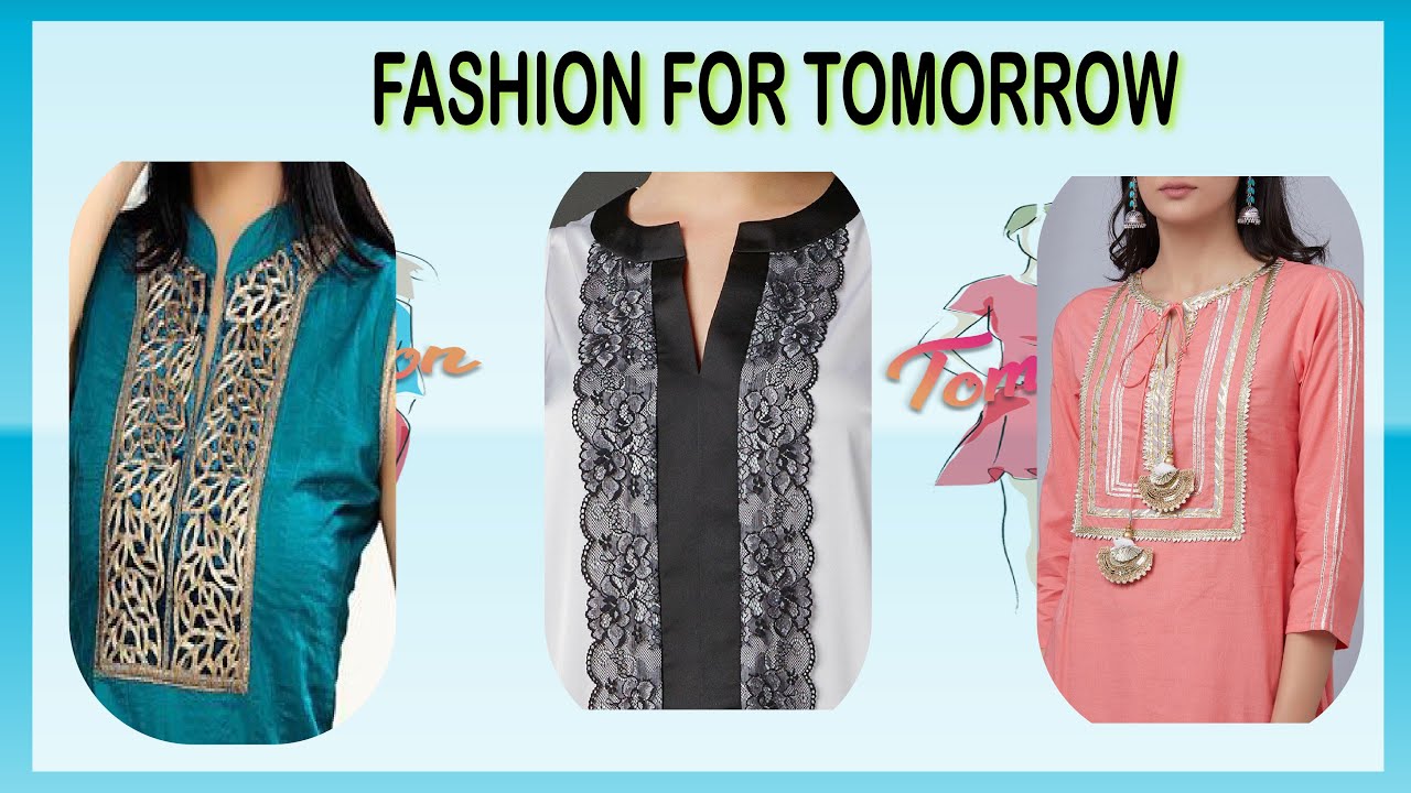 Gota lace neckline designs for kameez| Beautiful Gota Patti Neck Design ...