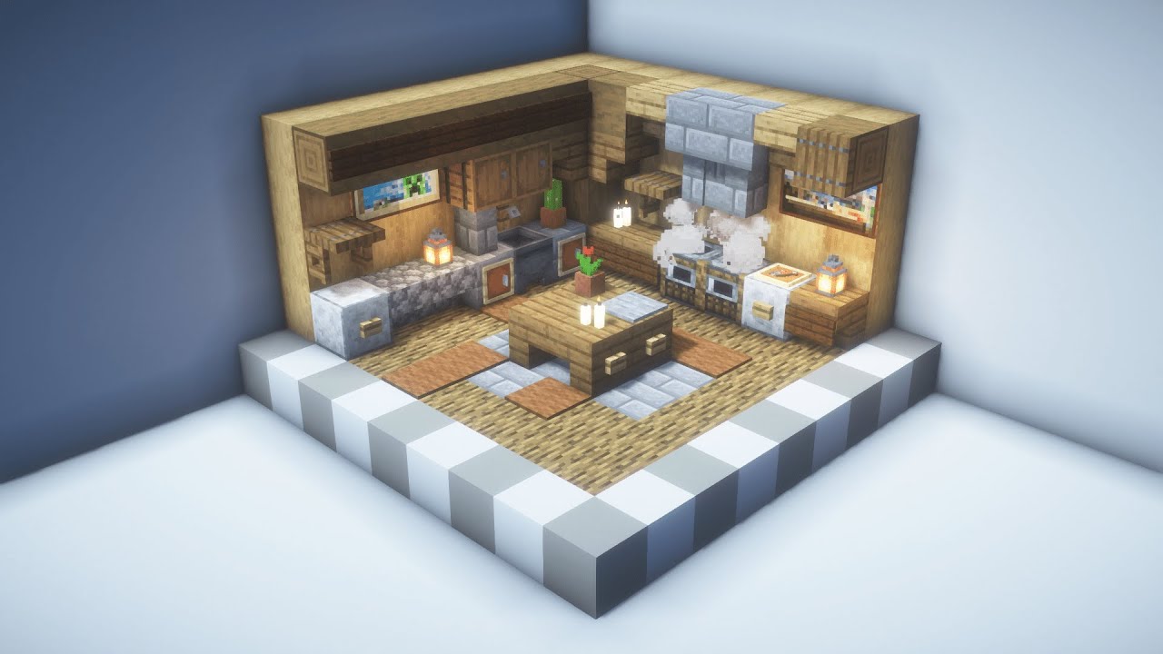 Easy Kitchen Interior | Minecraft Tutorial - YouTube