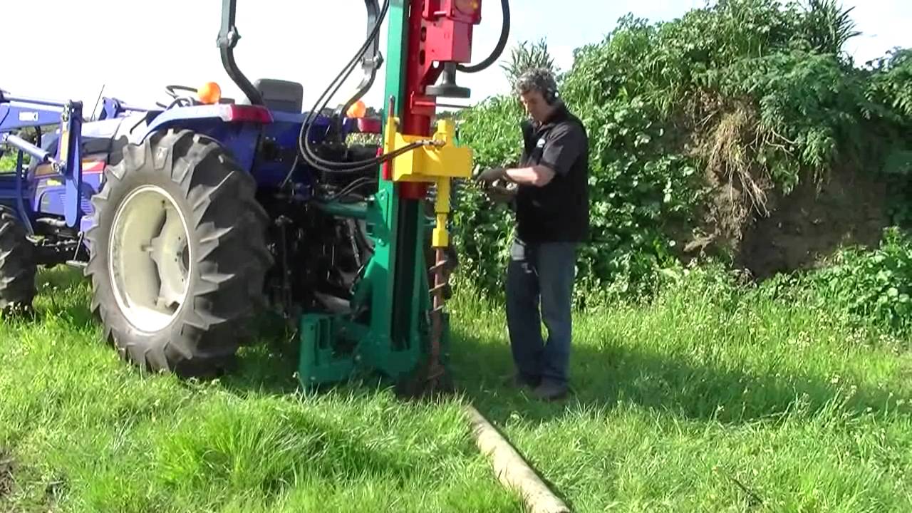 Post Driver Munro Autodriver with hole 2 - YouTube