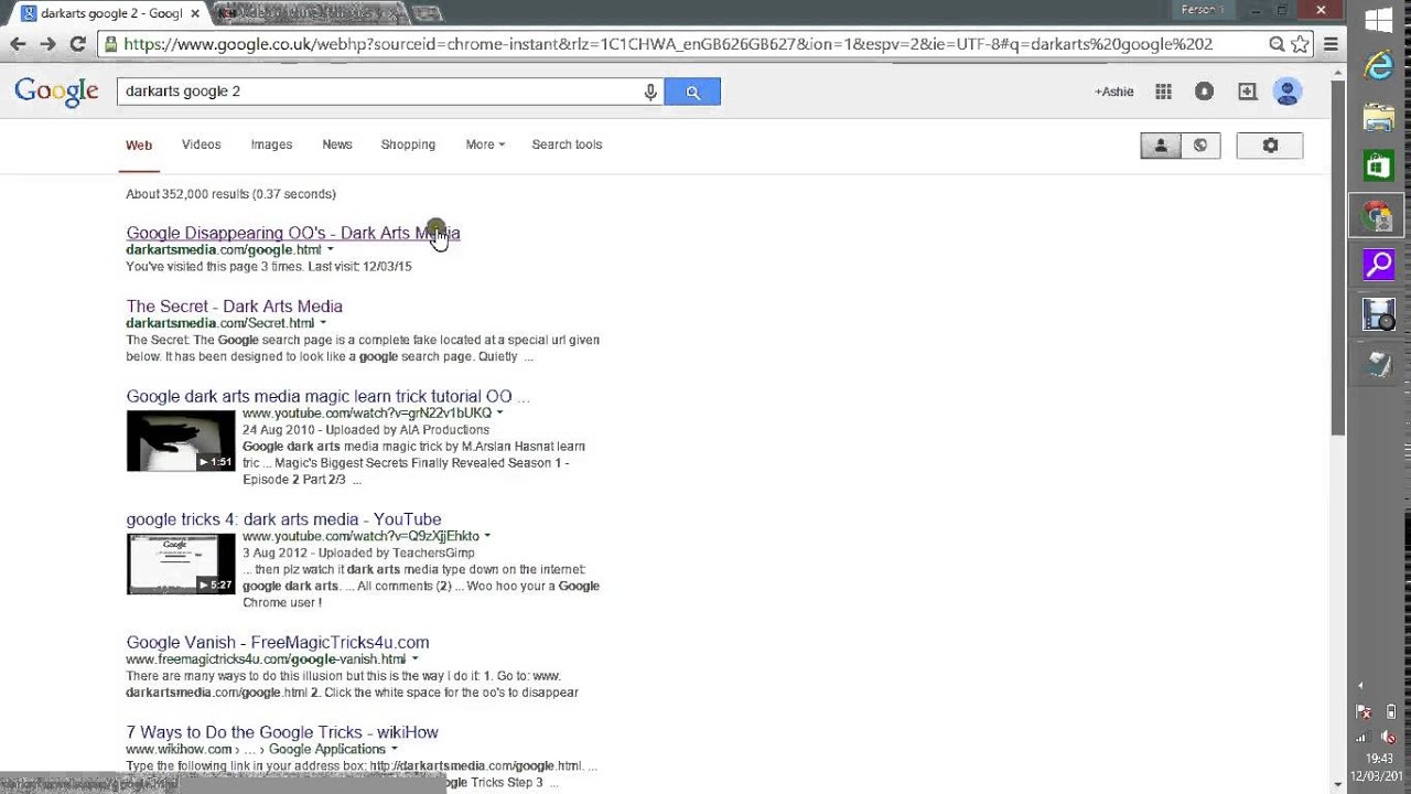 how to get rid of the oo's in google trick - YouTube