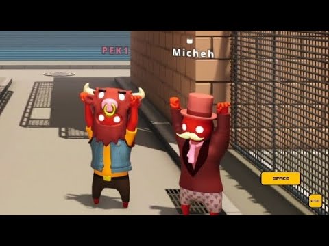 CONSEGUIMOS VENCER OS BOTS NO GANG BEASTS!!! - YouTube