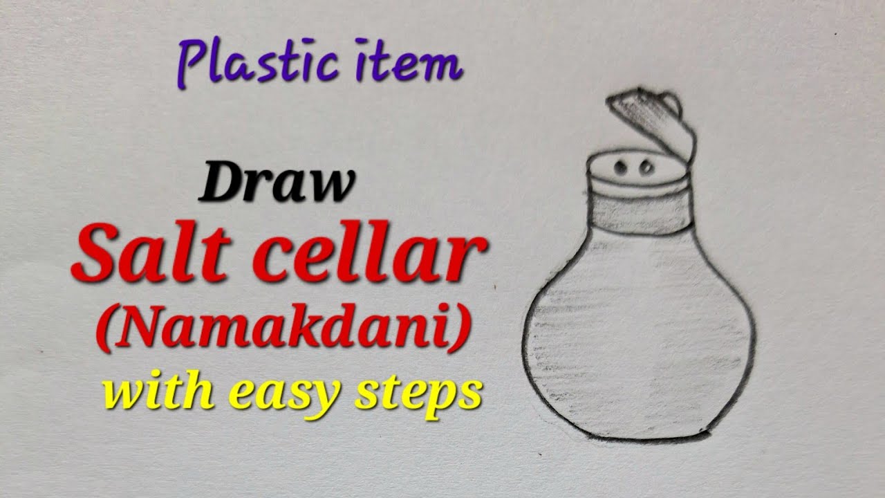 Namakdani drawing easy, Salt cellar drawing easy, Salt container ...