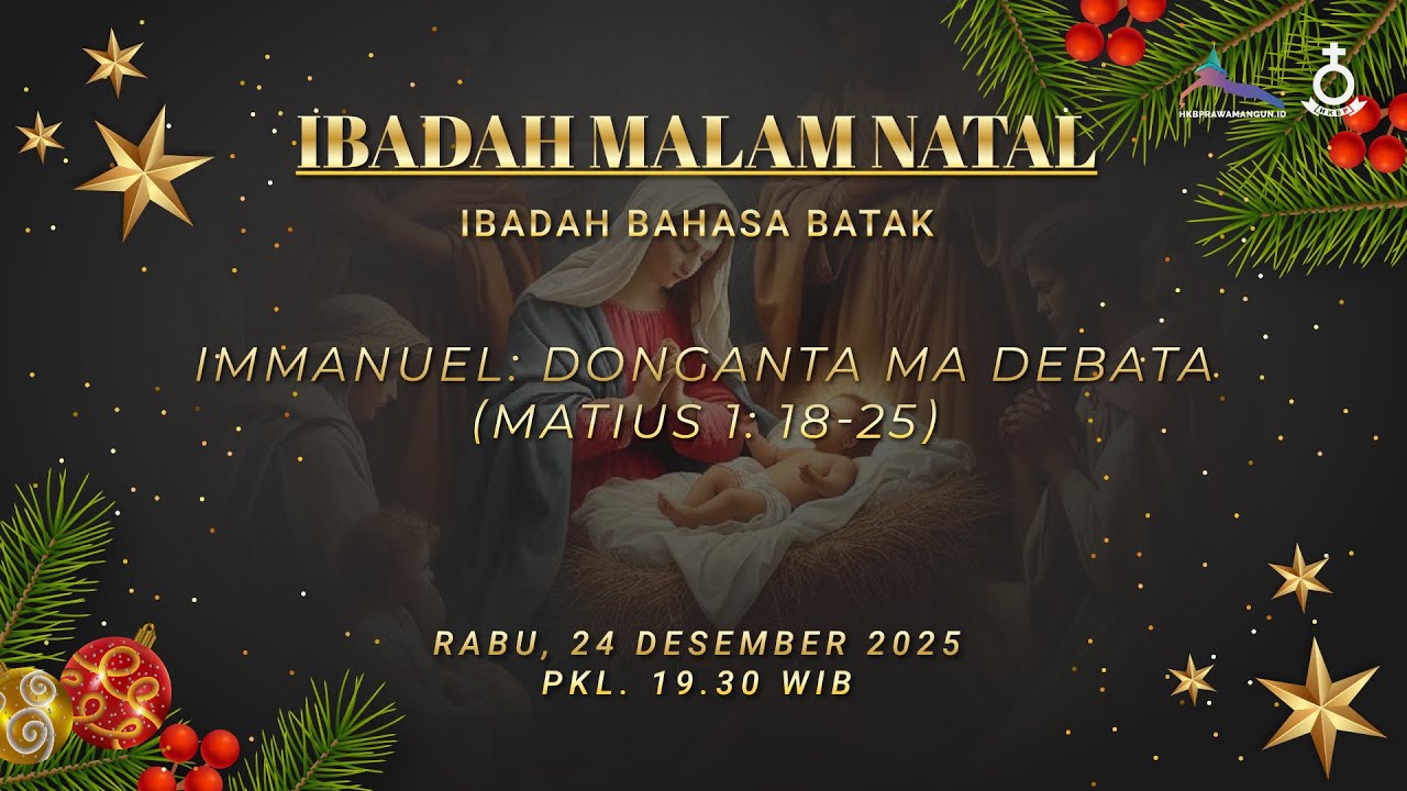 IBADAH MALAM NATAL BAHASA BATAK (LIVE STREAMING) - YouTube