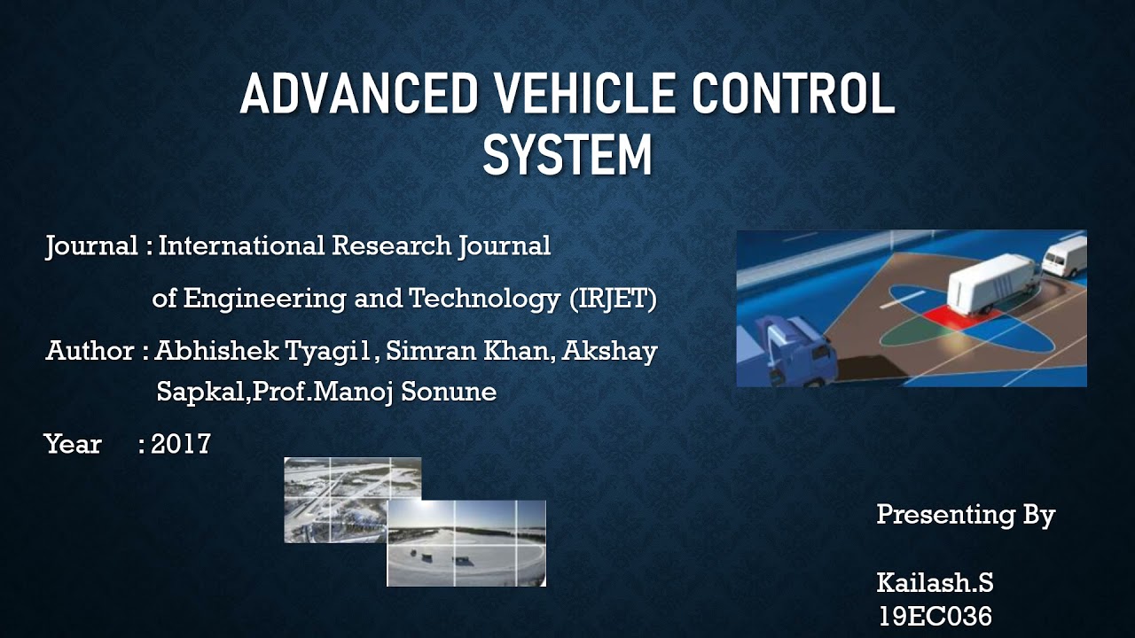 ADVANCED VEHICLE CONTROL SYSTEM - YouTube