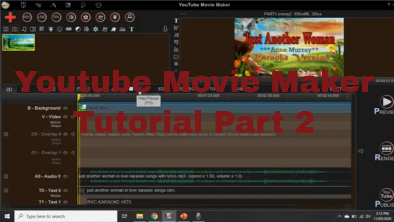 Youtube Movie Maker Tutorial Part 2 - YouTube