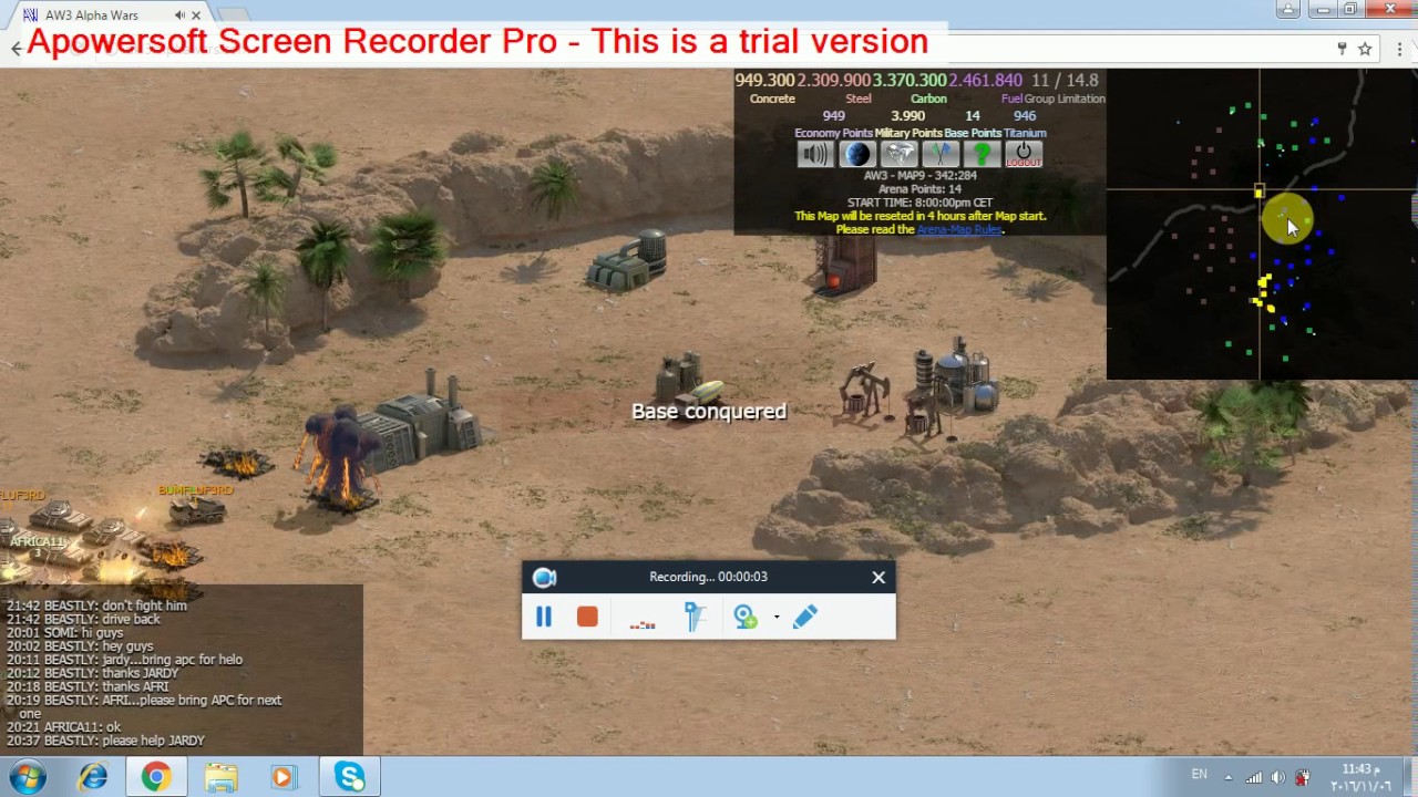 Alpha Wars 3 winning against strong players map 9 arena map - YouTube