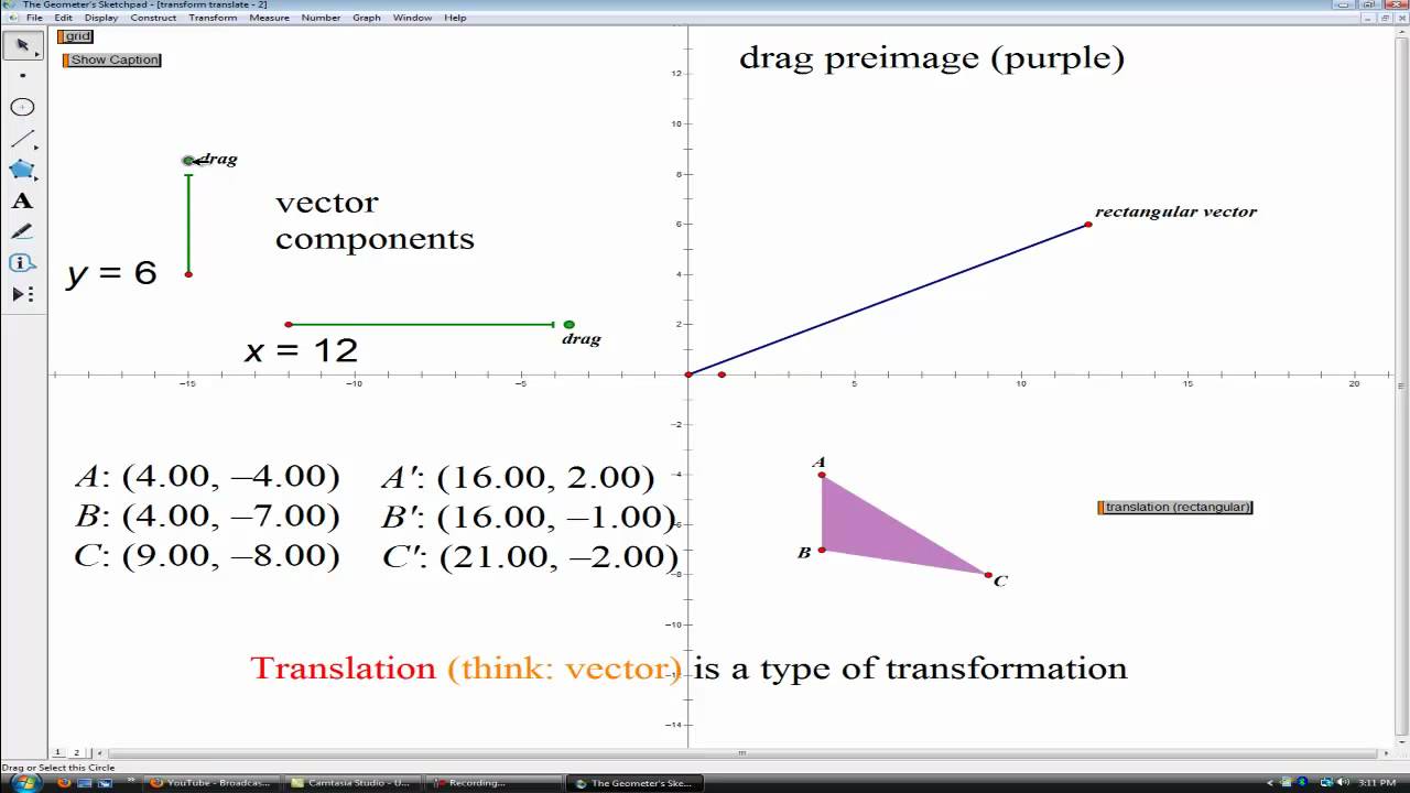 translation is a type of transformation (geometry) - YouTube
