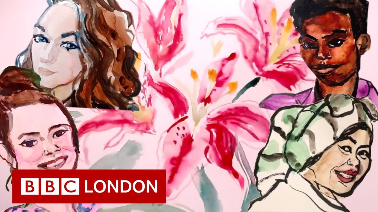 Painting the female victims of violence - YouTube