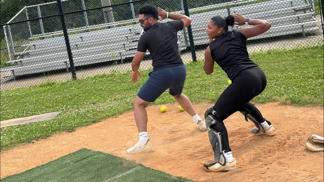 Softball Training with Coach Angel Maldonado (Catching & Hitting) - YouTube