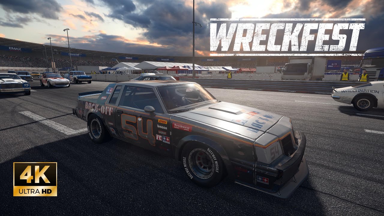 Wreckfest - Hilltop Stadium Oval - Crazy Crashes in 4K - YouTube