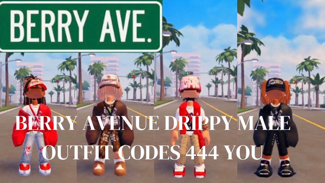 Berry Avenue Drippy Male Outfit Codes 444 you - YouTube