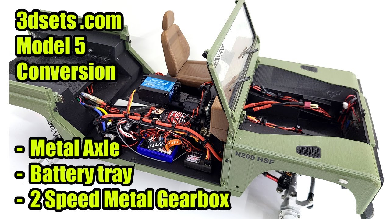 How to make 3dsets.com model 5 Landy 2-speed Metal gearbox, Metal axle ...