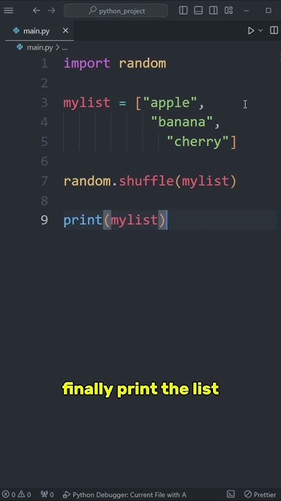 Master The Magic Of Pythons Shuffle Function Coding Programming Python Youtube