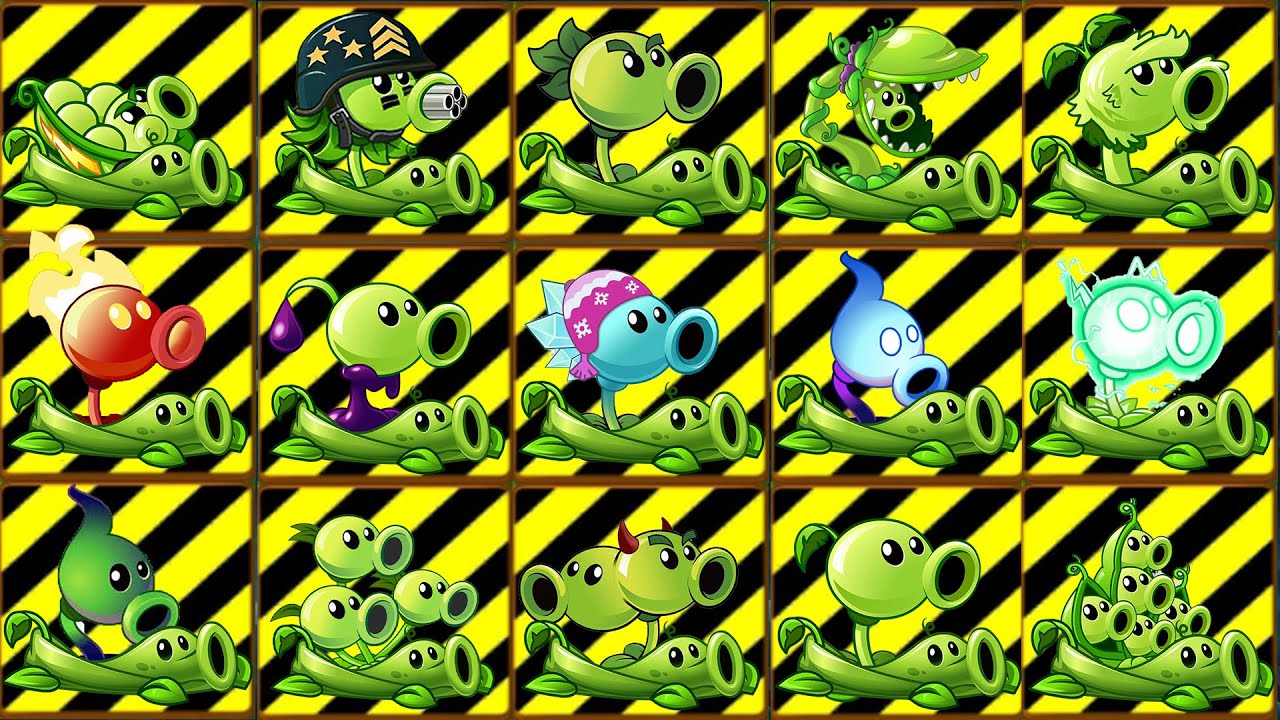 Pvz 2 Challenge - All Pea Plants & Pea Vine Combo Challenge Vs Modern ...