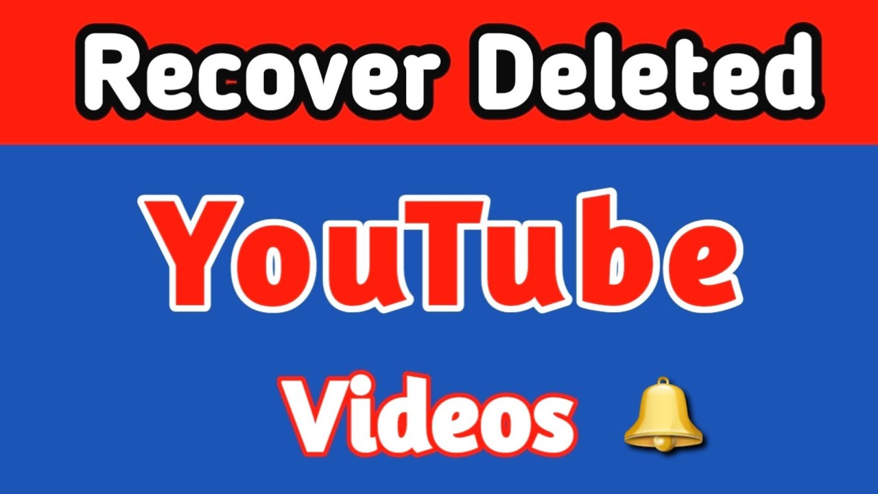 How To Recover YouTube Deleted Videos #deletedvideo #youtube # ...