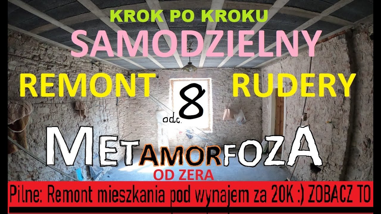 Przed Tynkowaniem? Ręczna OBRZUTKA. [odc8] Metamorfoza Rudery. Remont ...