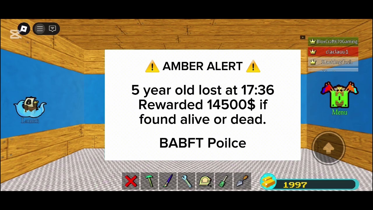 Amber alert in Roblox, Build A Boat For Treasure / THIS WASMT MEANT TO ...