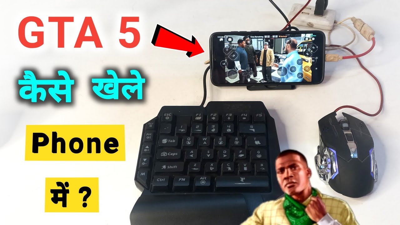 How to Play GTA 5 on Phone Using One Hand Keyboard and Mouse | Phone Me ...