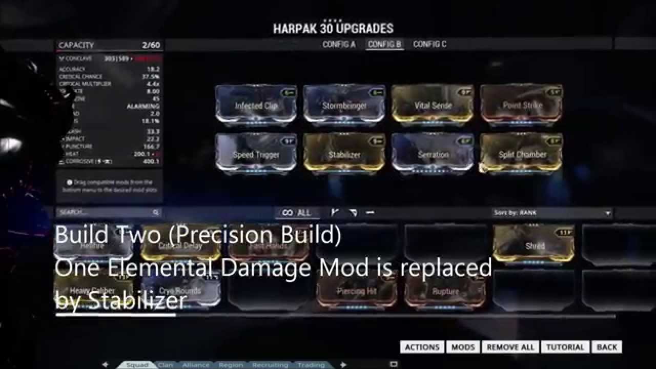 Warframe Harpak (Build's CAN WE FIX THIS THING?) - YouTube