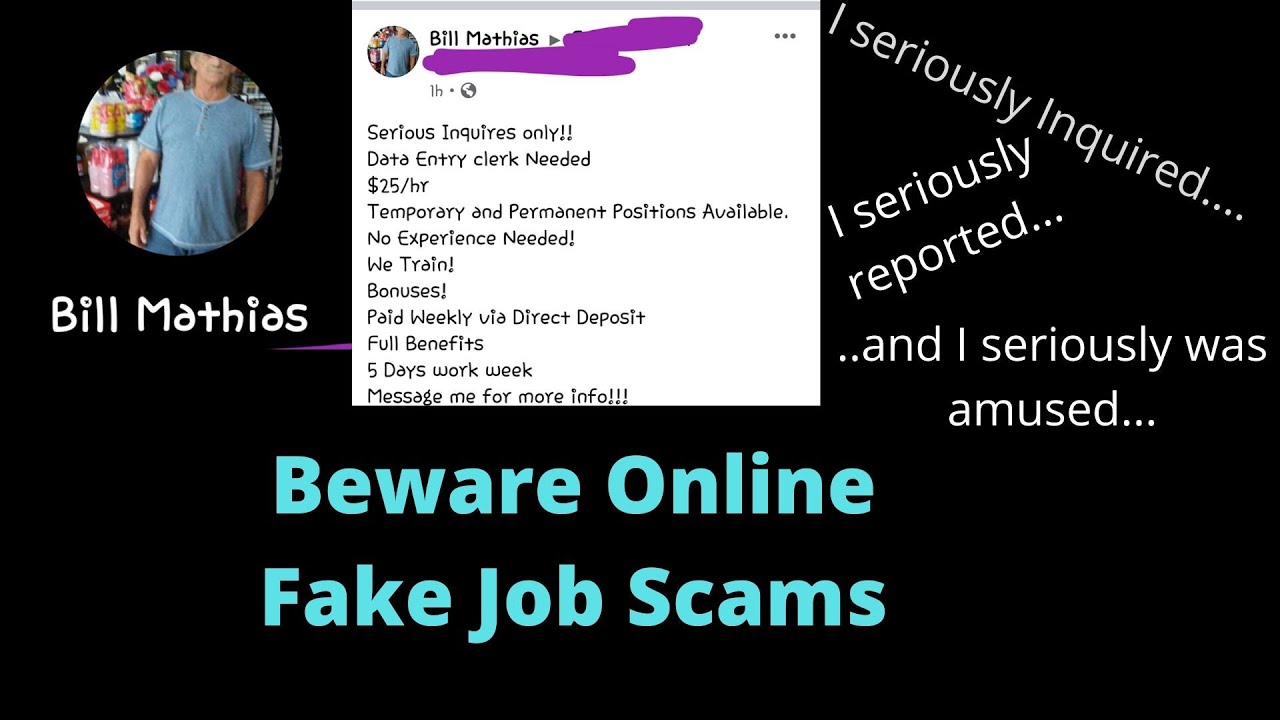 Beware Fake Job Scams - Too Good To Be True Ads / FB posts - Work From ...