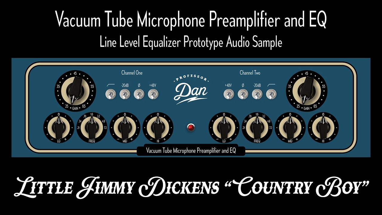 Prototype Test - Vacuum Tube Microphone Preamplifier and EQ - YouTube