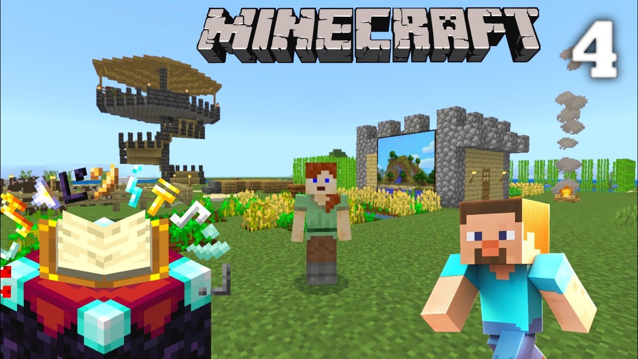 MINECRAFT ENCHANTMENT TABLE IN MY BASE | SURVIVE #4 - YouTube