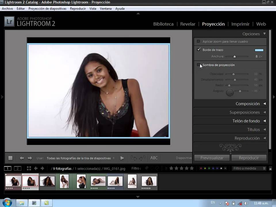 panel de opción en el modulo Proyección - YouTube