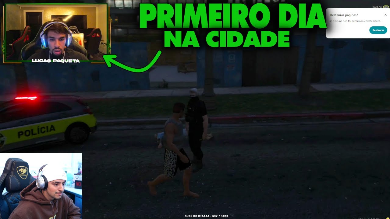 LUCAS PAQUETÁ E CORINGA NO GTA RP CIDADE METRÓPOLE - YouTube