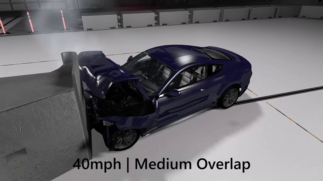 Ford Mustang GT Crash Test (IIHS) | BeamNG.drive - YouTube