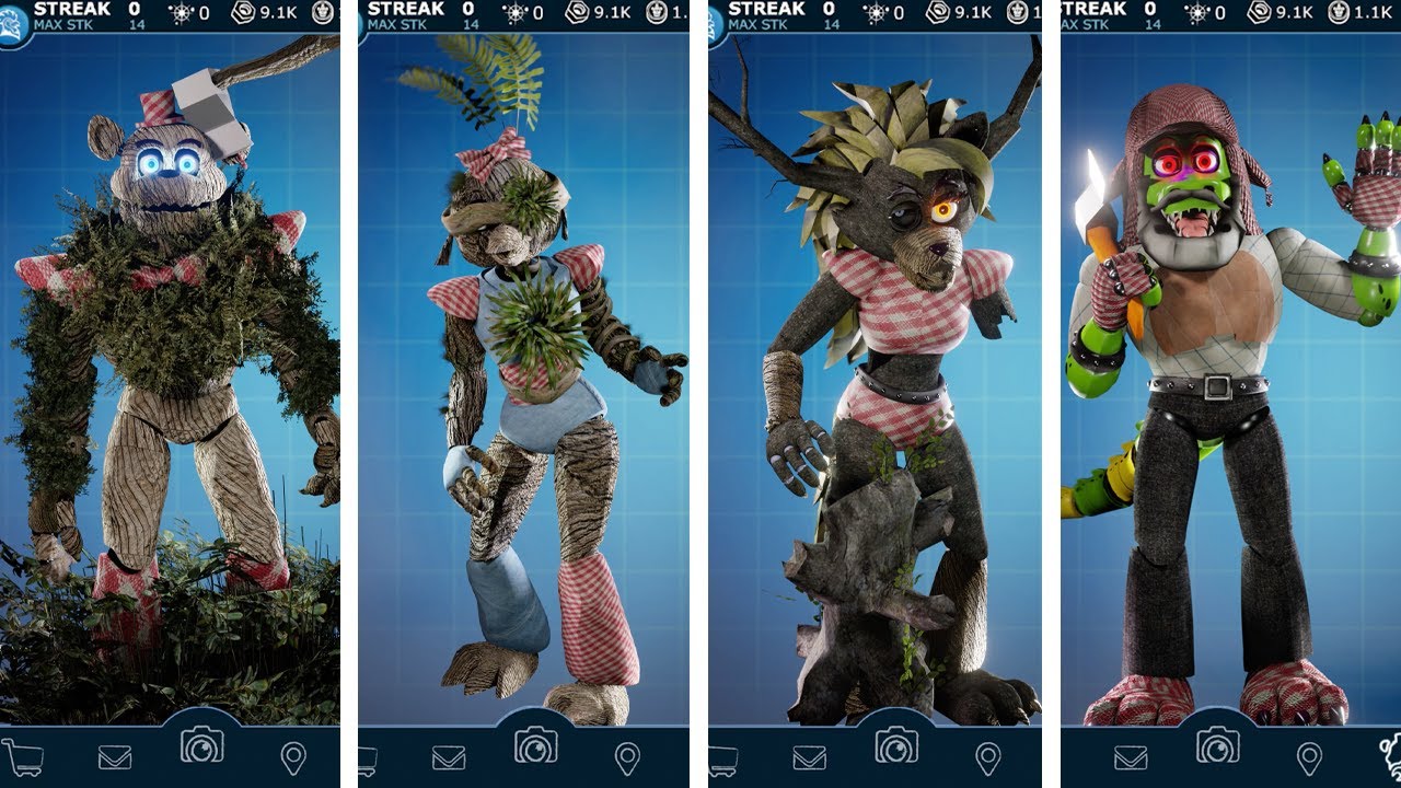 FNAF AR Security Breach Tree Animatronics Workshop Animations - YouTube