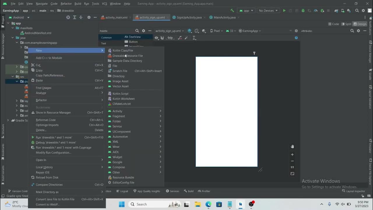 Create Earning App in Android Studio Part 1 Android Reward App Tutorial - YouTube