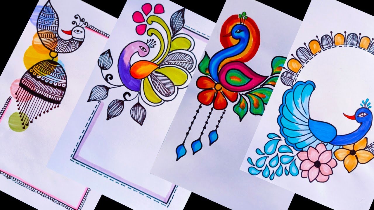 4 Peacock 🦚 Border Design/ Project Work Designs/ Front Page Design ...