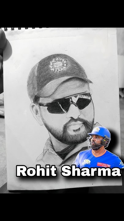 Rohit Sharma art drawing by suman #rohitsharma #art - YouTube