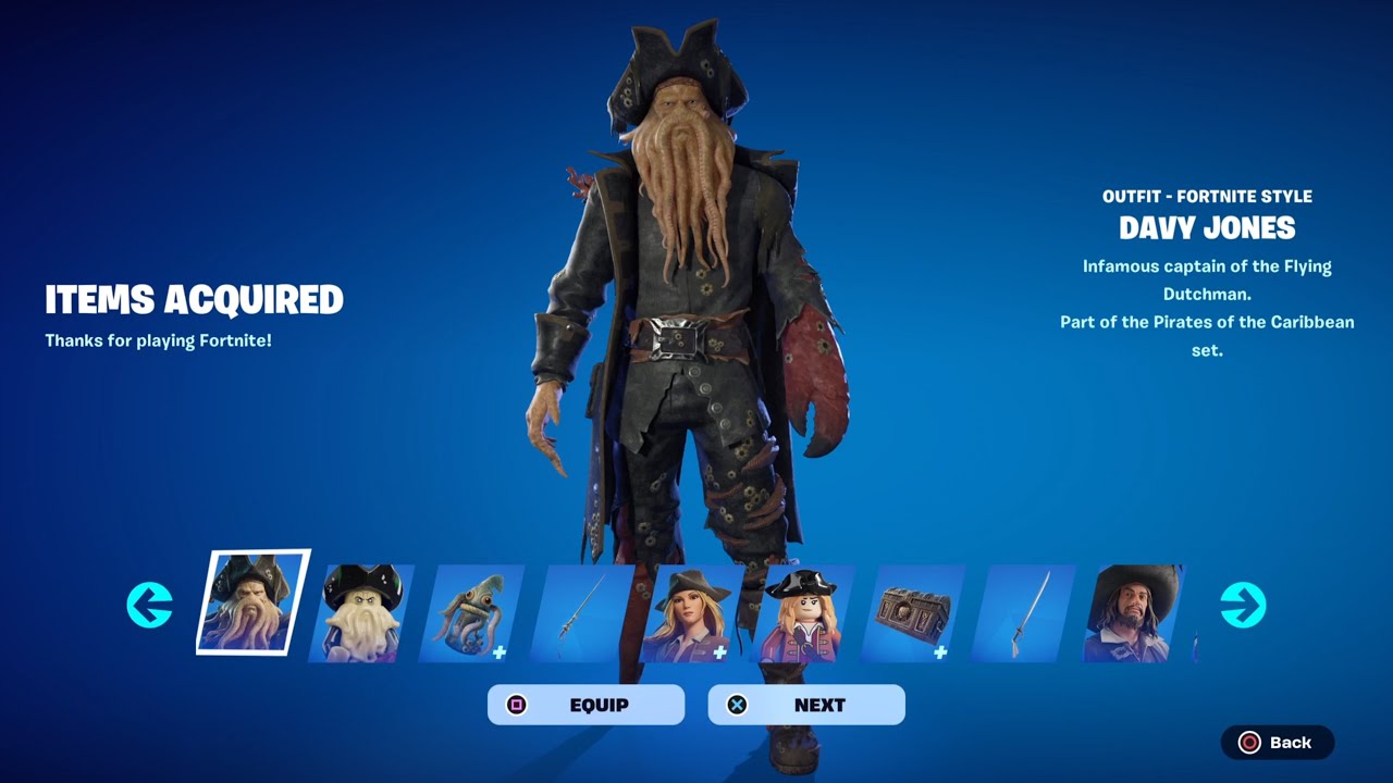 How To Get Davy Jones Skin For FREE! (Fortnite) - YouTube