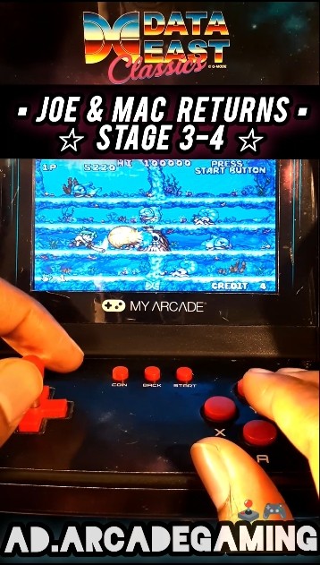 Joe & Mac Returns ☆ Stage 3-4 - Data East My Arcade Micro Mini Player ...