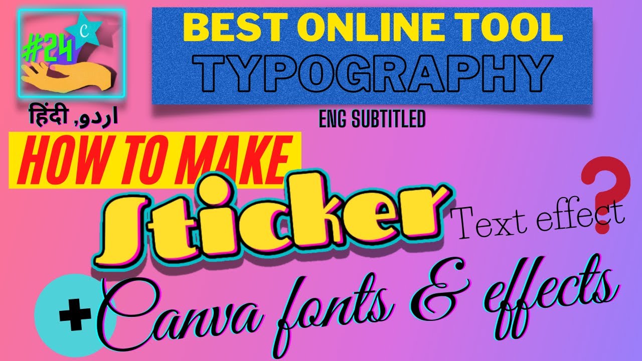 how to make sticker text effect in canva | Fonts and text effects in ...